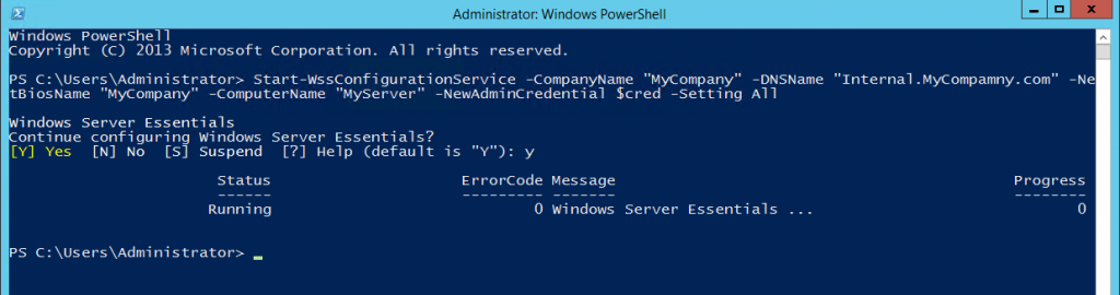 Step-by-step install Windows Server Essentials 2012 R2 with non local ...